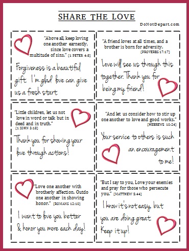 Print and share - 6 Love Notes from Scripture