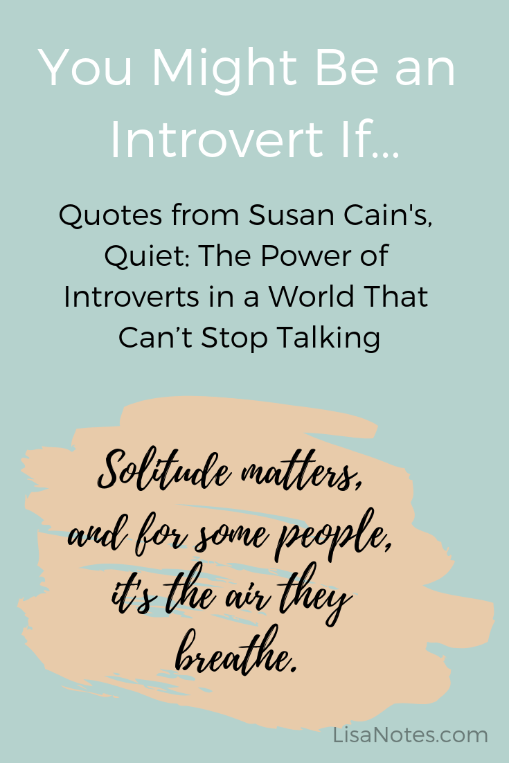 You Might Be an Introvert If