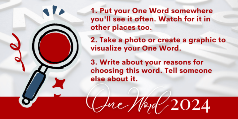 Take a Closer Look at Your One Word of the Year for 2024